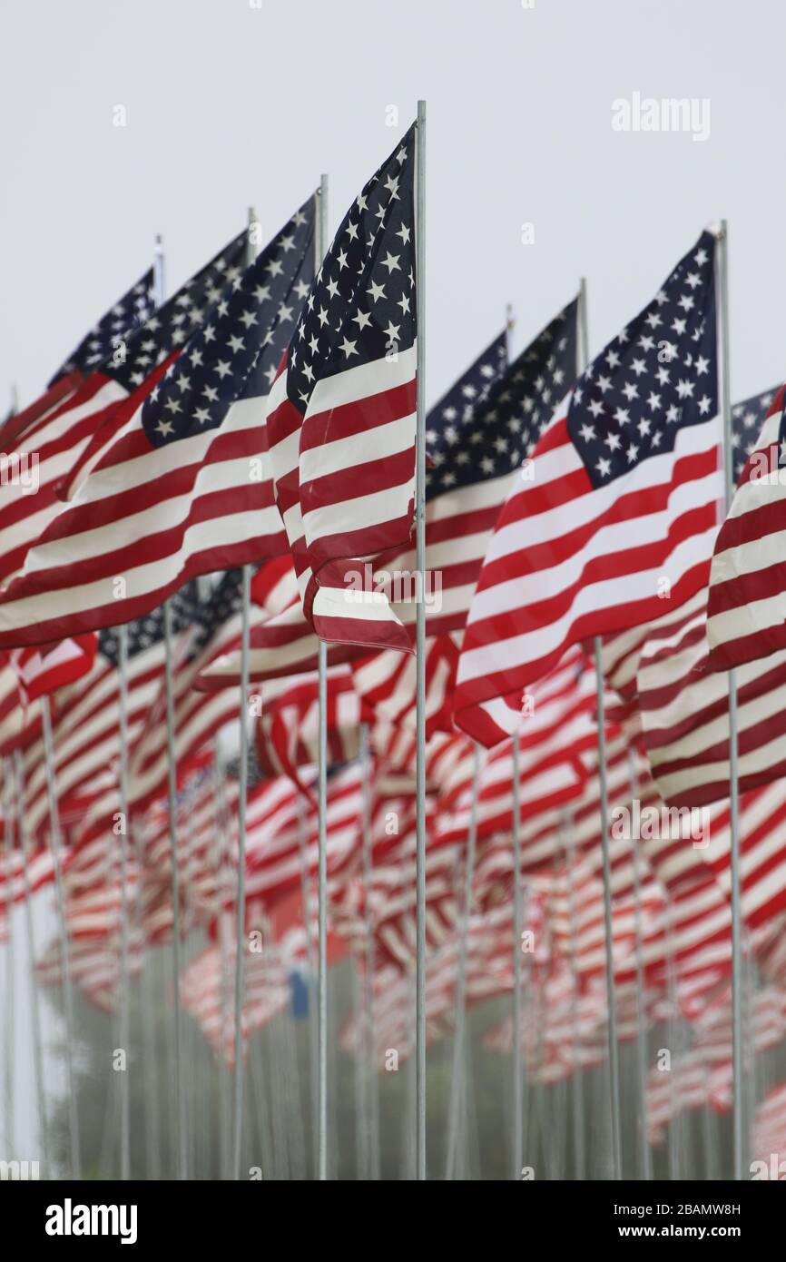 Collection of US flags Stock Photo - Alamy