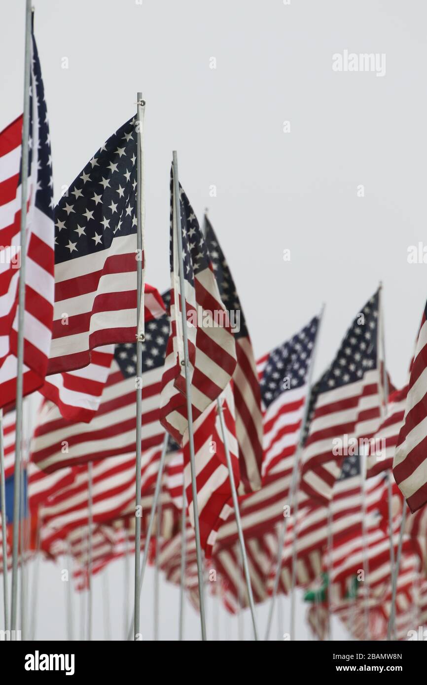 Collection of US flags Stock Photo - Alamy