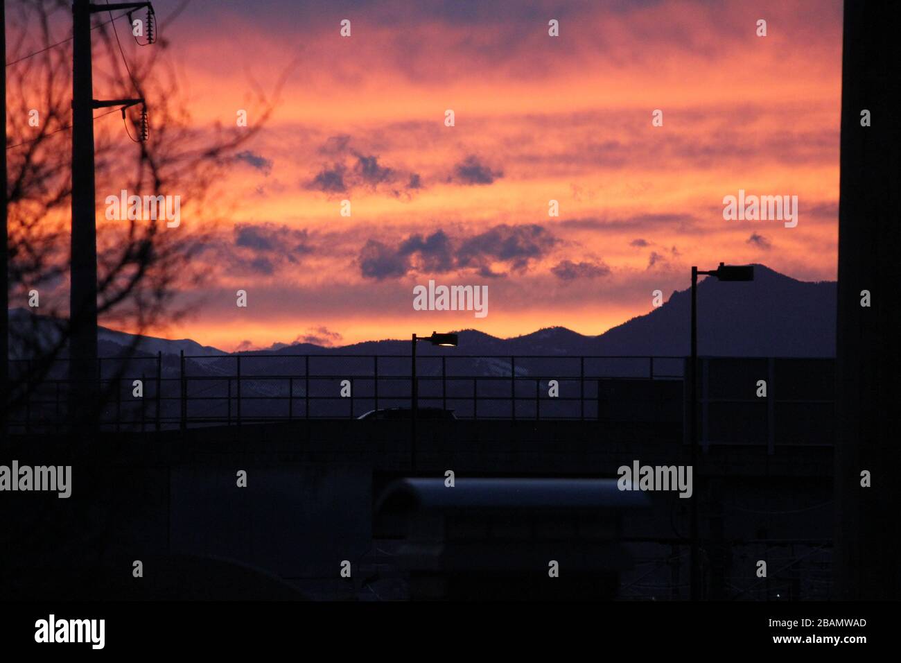 Denver sunset taken from hi-res stock photography and images - Alamy