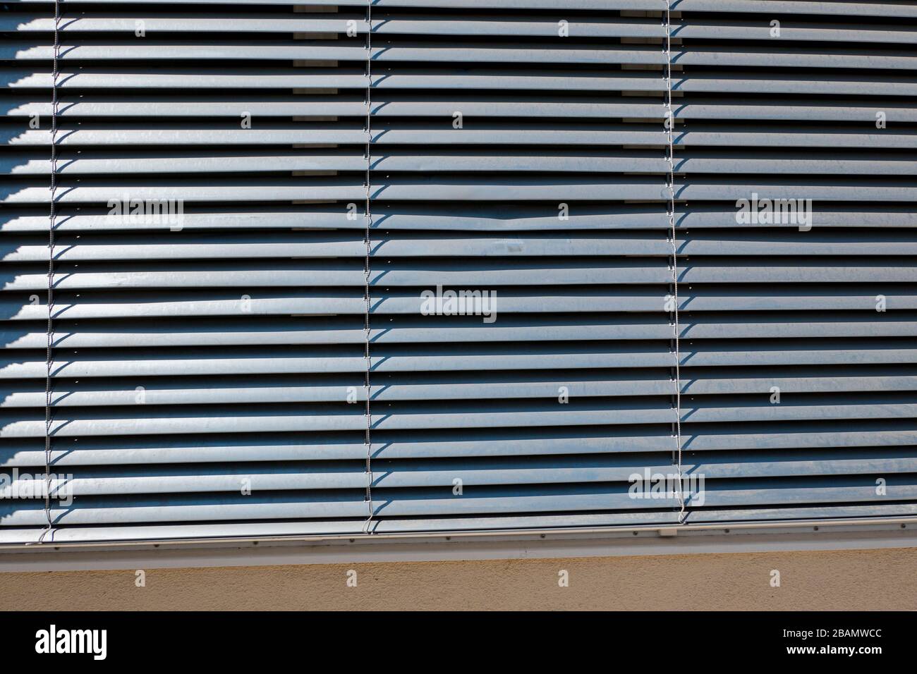 Aluminium roller shutter closed at house Stock Photo - Alamy