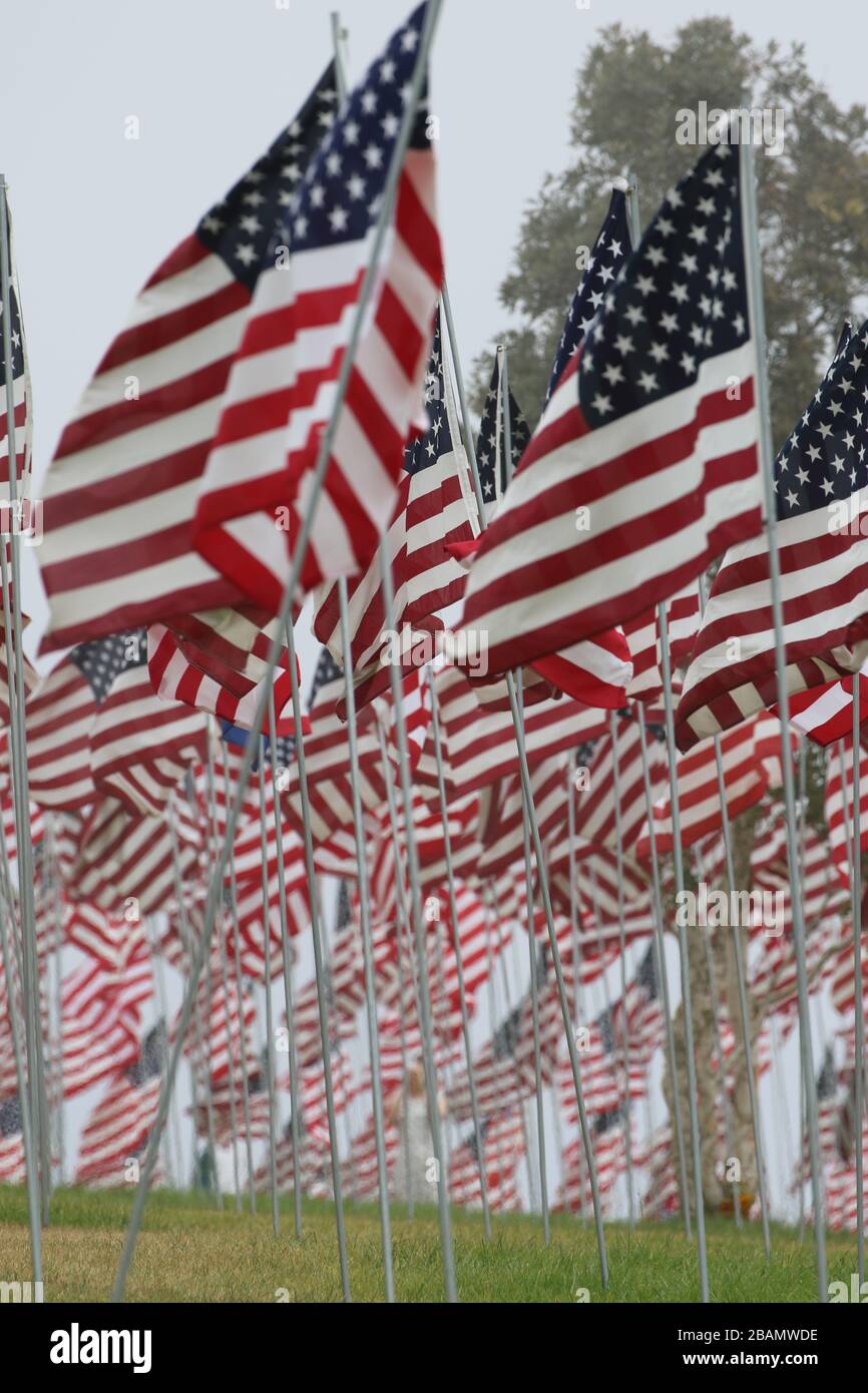 Collection of US flags Stock Photo - Alamy
