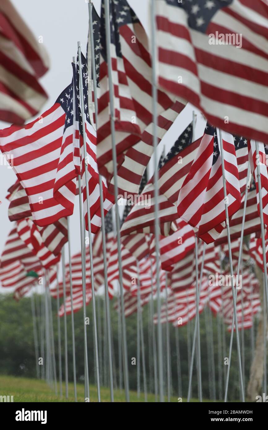 Collection of US flags Stock Photo - Alamy