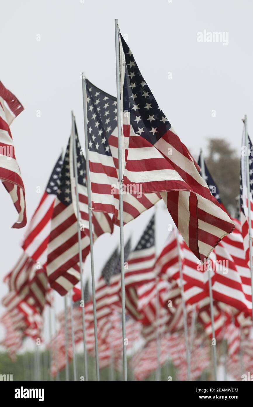 Collection of US flags Stock Photo - Alamy