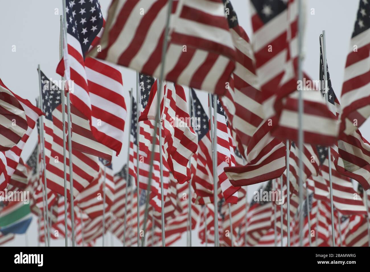 Collection of US flags Stock Photo - Alamy
