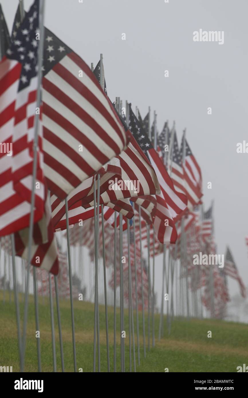 Collection of US flags Stock Photo - Alamy