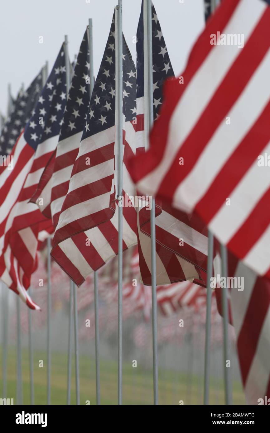 Collection of US flags Stock Photo - Alamy