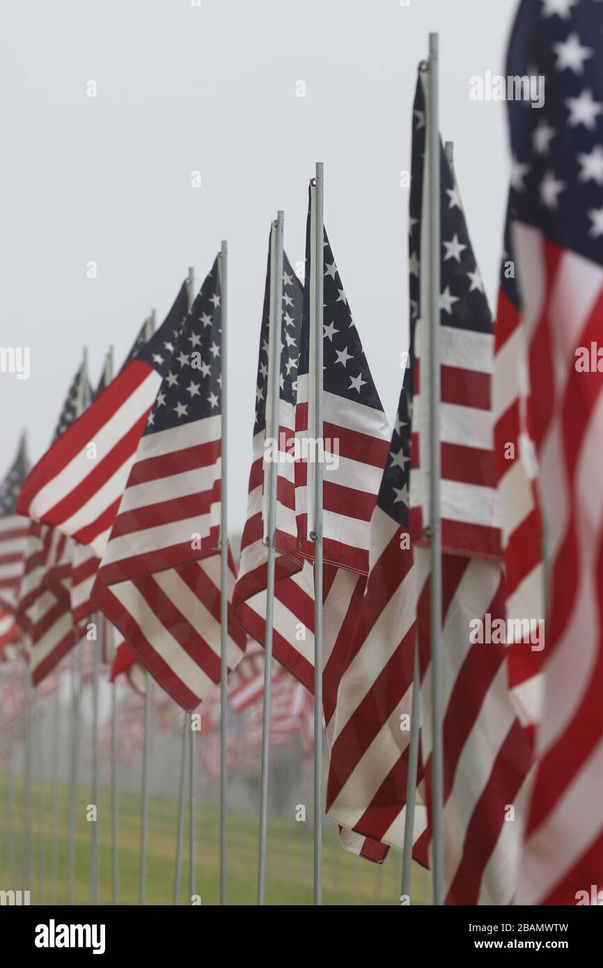 Collection of US flags Stock Photo - Alamy