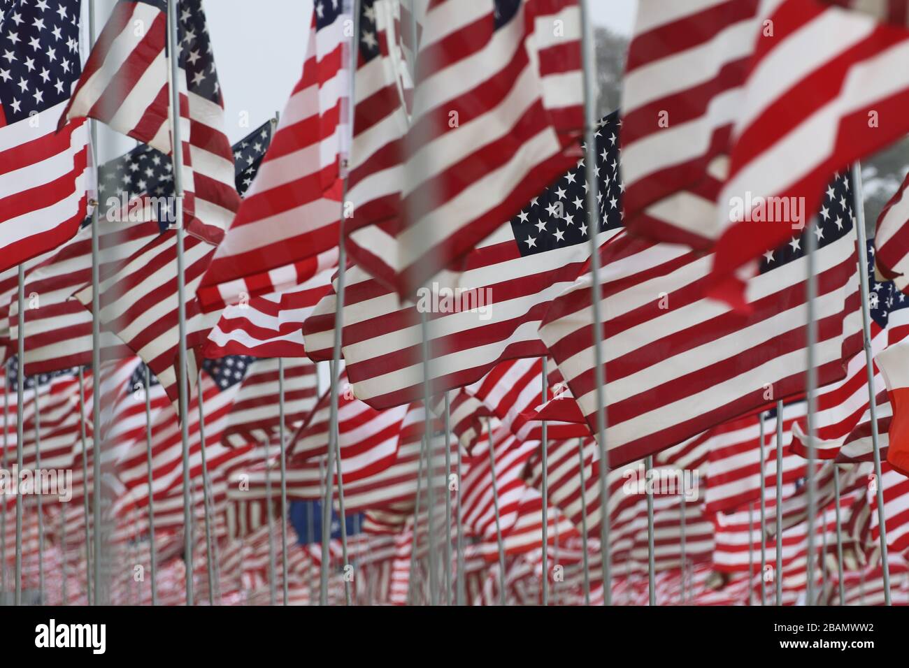 Collection of US flags Stock Photo - Alamy