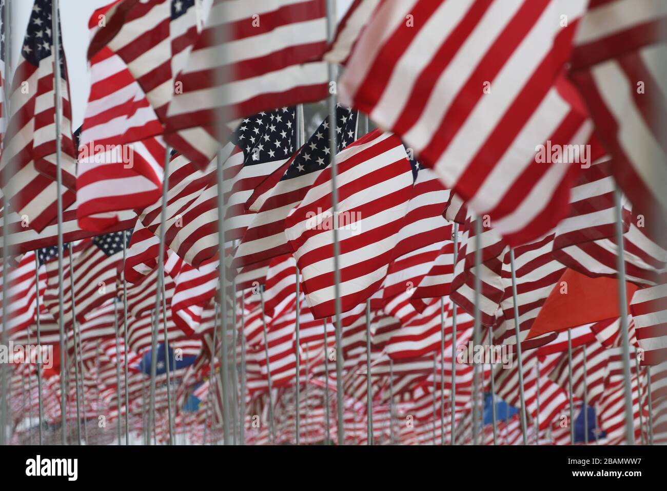 Collection of US flags Stock Photo - Alamy