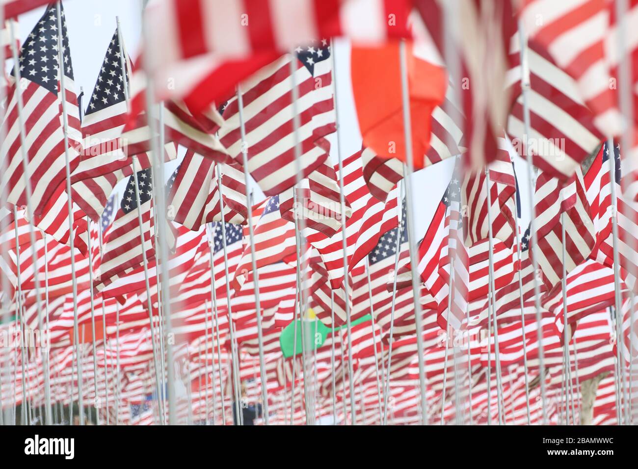 Collection of US flags Stock Photo - Alamy