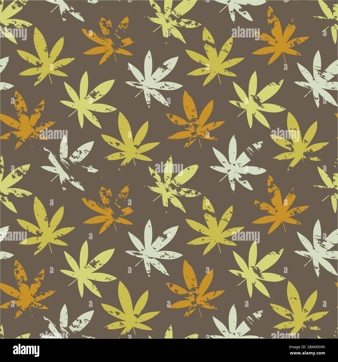 Cannabis leaf grunge, Marijuana leaf seamless pattern. Simple, classy ...