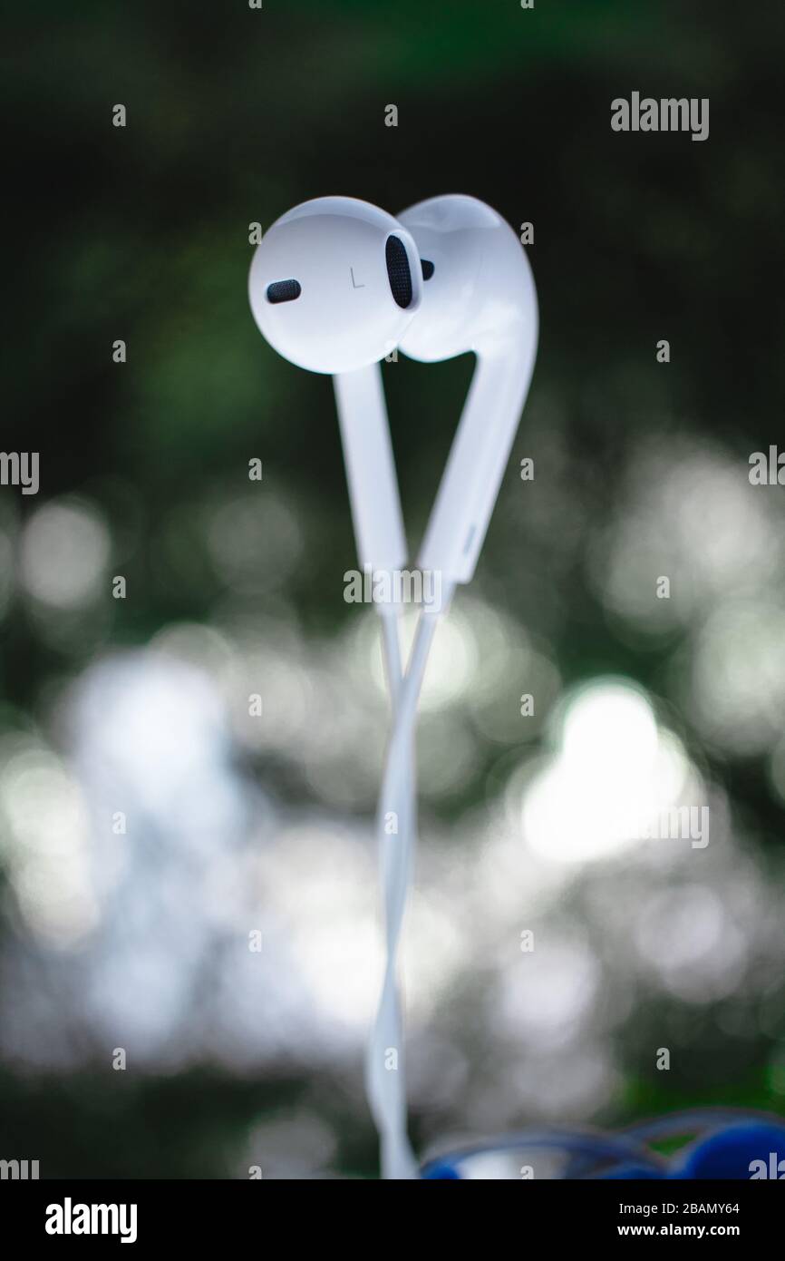 Earphones to Listen with Stock Photo - Alamy