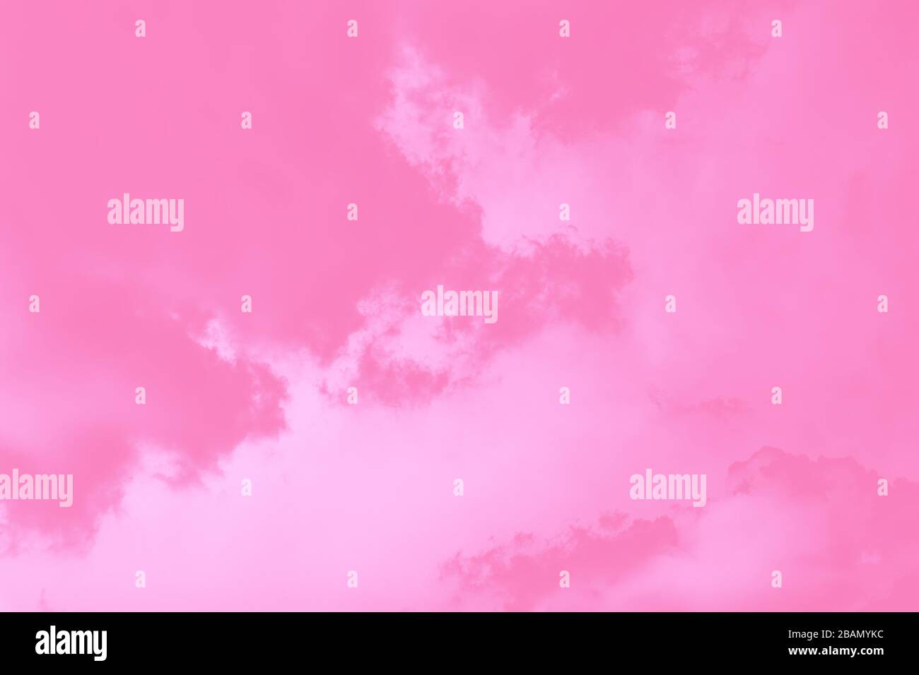 Pastel sky background. Pink sky with fluffy clouds Stock Photo - Alamy