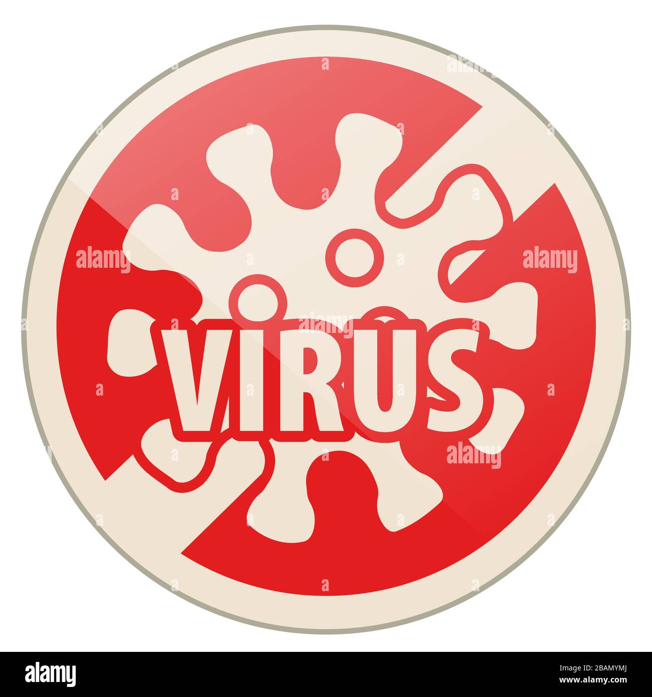 Virus symbol sticker Stock Vector Image & Art - Alamy