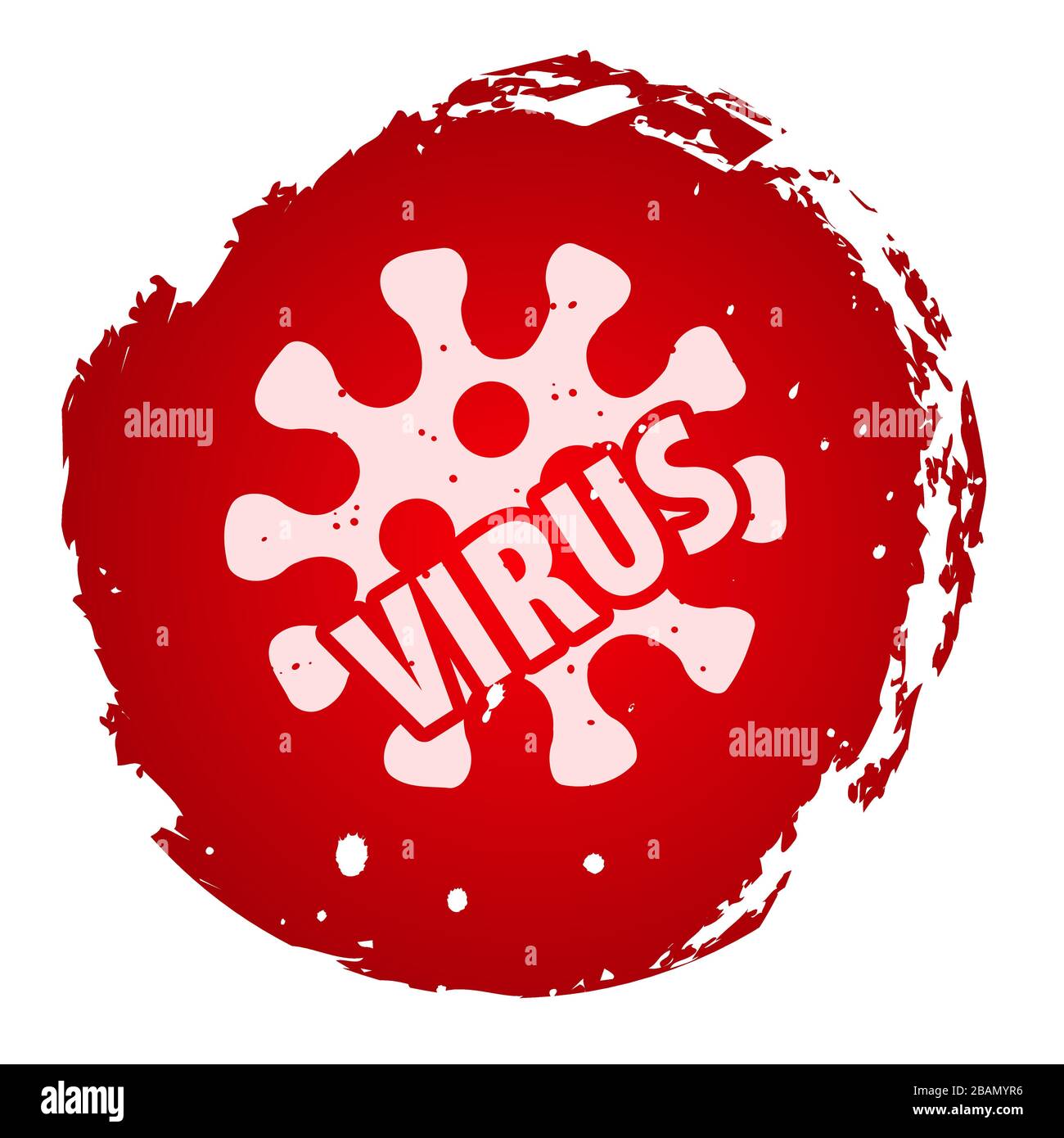 Virus symbol sticker Stock Vector Image & Art - Alamy