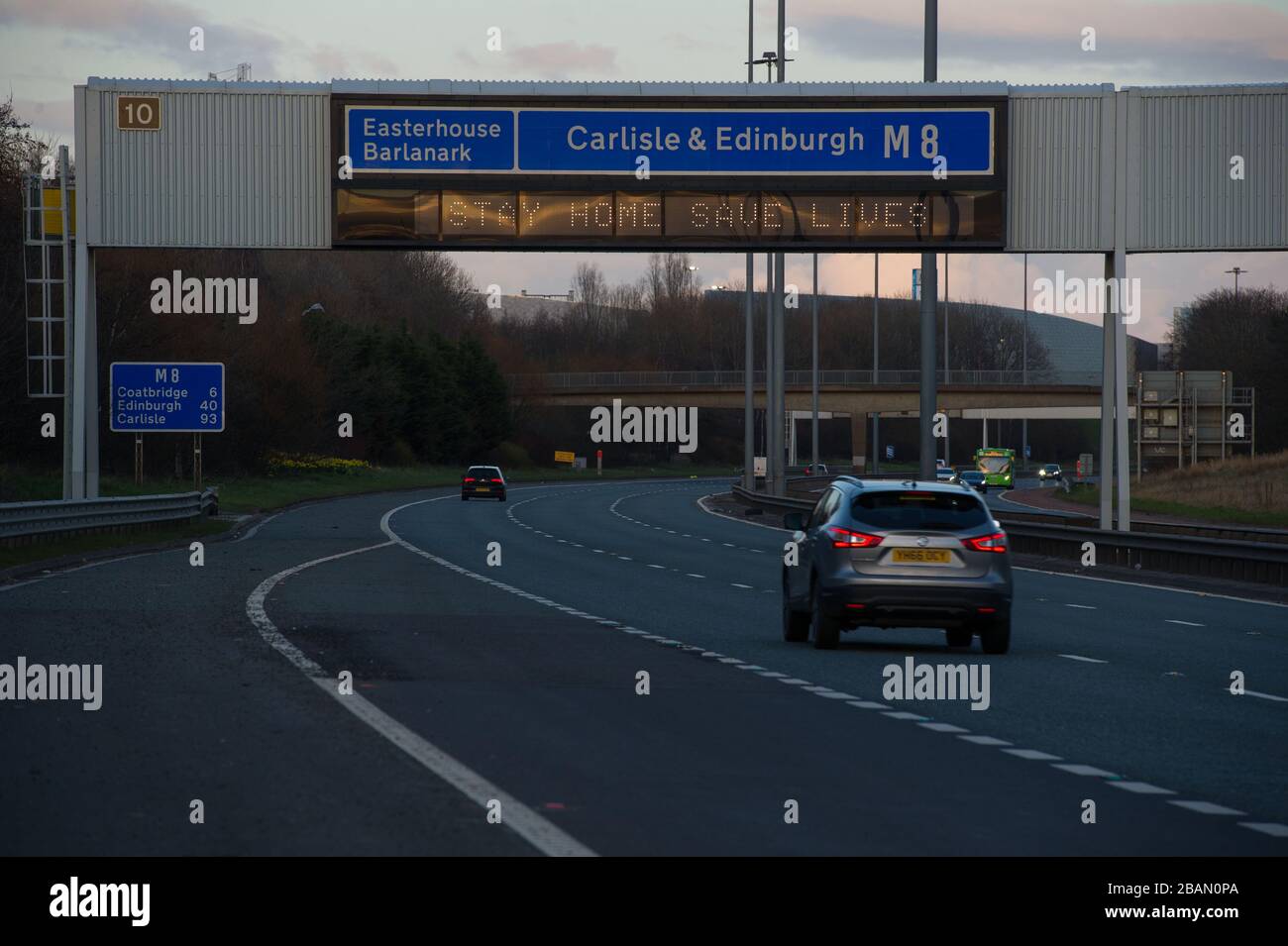 Junction 19 m8 motorway hi-res stock photography and images - Alamy