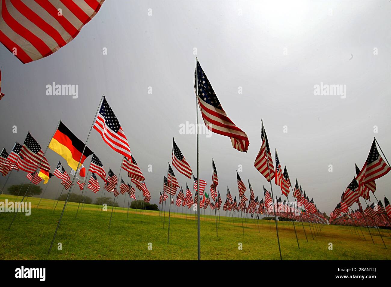 Collection of US flags Stock Photo - Alamy