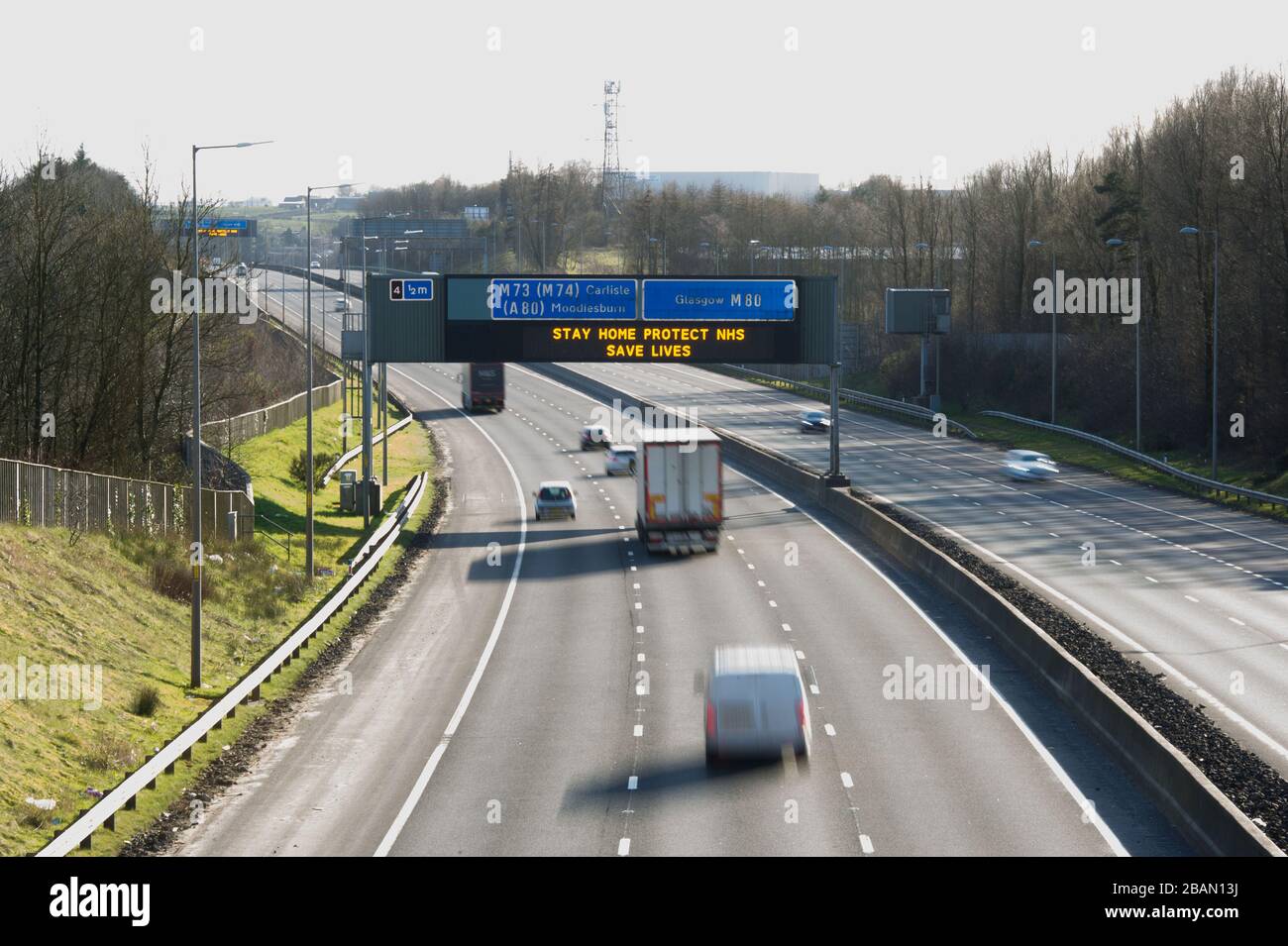 Junction 19 m8 motorway hi-res stock photography and images - Alamy
