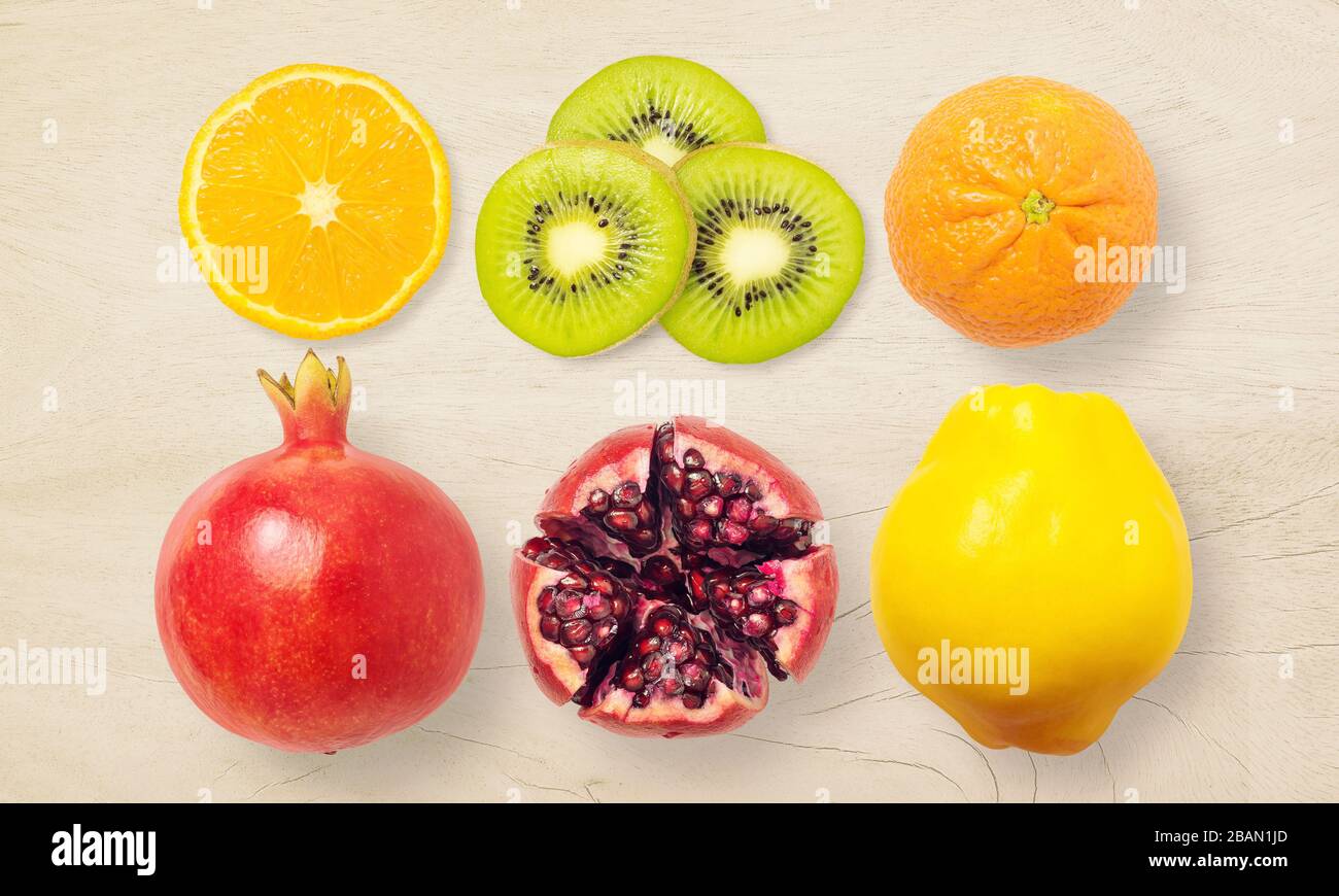 Fresh mixed fruits isolated. Organic food background. Healthy eating ...