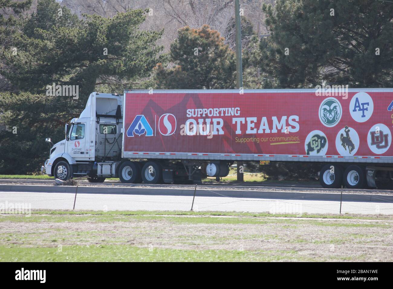Albertsons Truck Driving Down Colorado Blvd, Denver, Colorado, USA ...