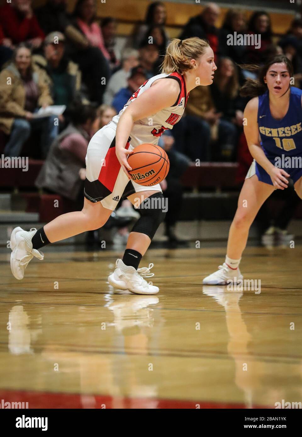 Basketball action with Genesee vs Wallace High School in Coeur d'Alene ...