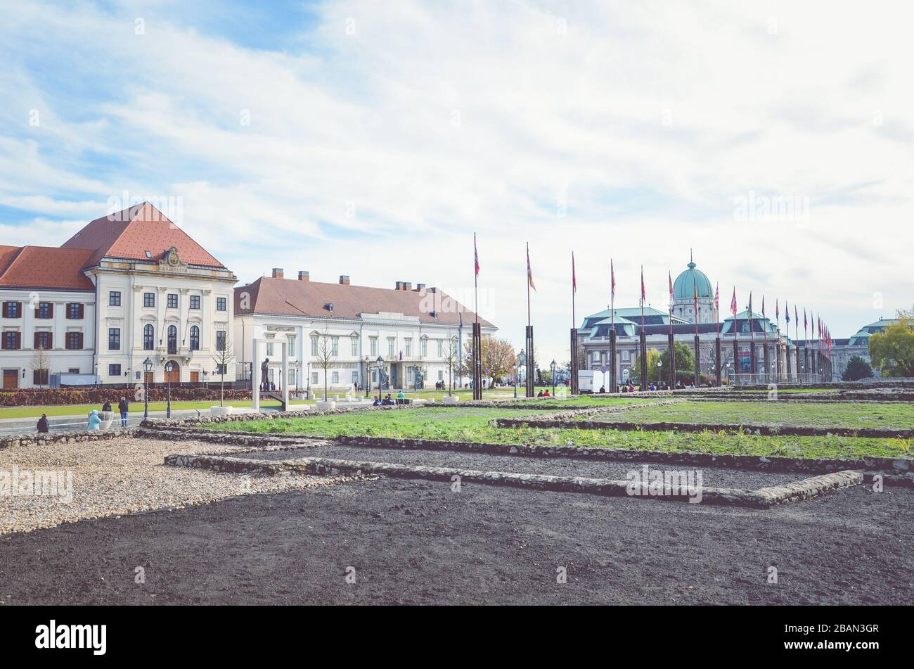 Budapest, Hungary - Nov 6, 2019: Courtyard in the Buda Castle complex ...