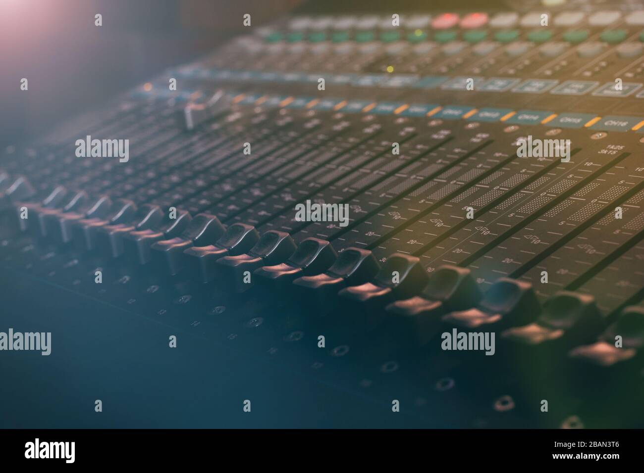Sliders faders control board hi-res stock photography and images - Alamy