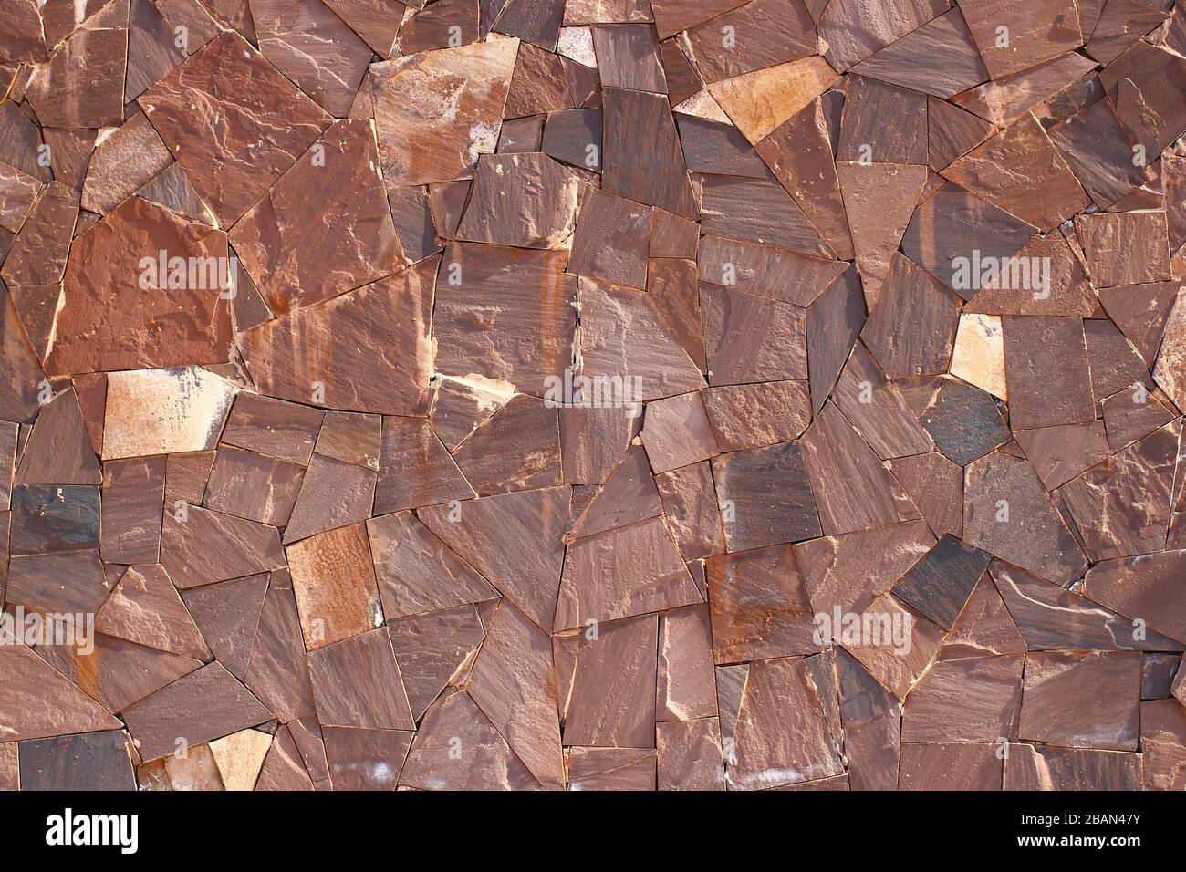 Selection of flagstone tile outdoor wall decor background Stock Photo ...