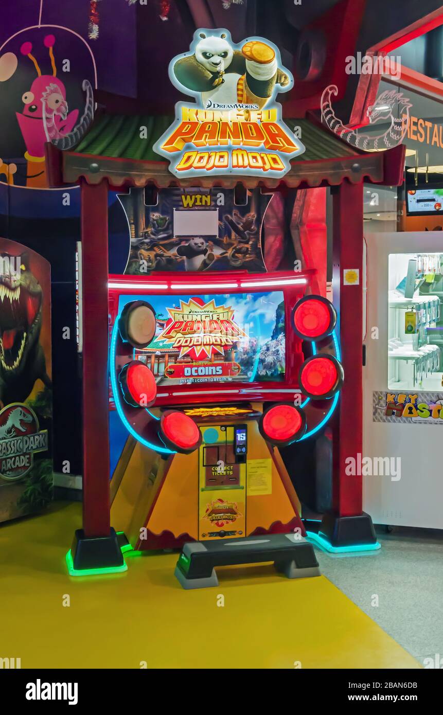 Dnipro, Ukraine - December 29, 2019: Children game arcade entertainment ...
