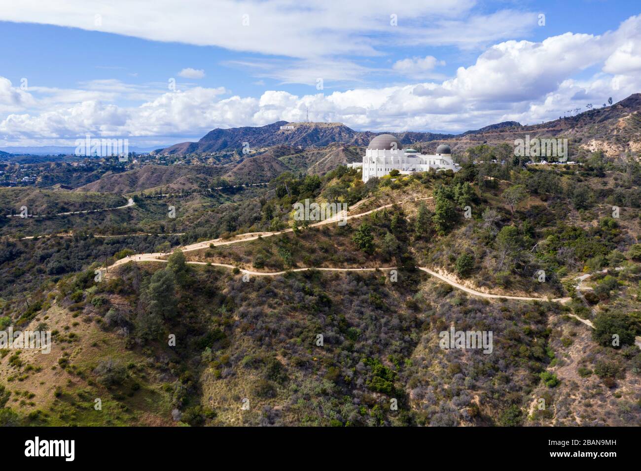 Griffith observatory aerial hi-res stock photography and images - Alamy