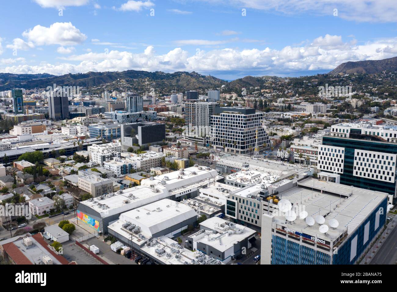 Aerial Views of Hollywood California Stock Photo - Alamy