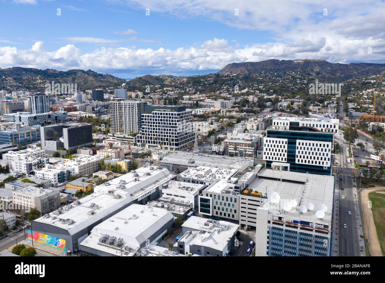 Aerial Views of Hollywood California Stock Photo - Alamy