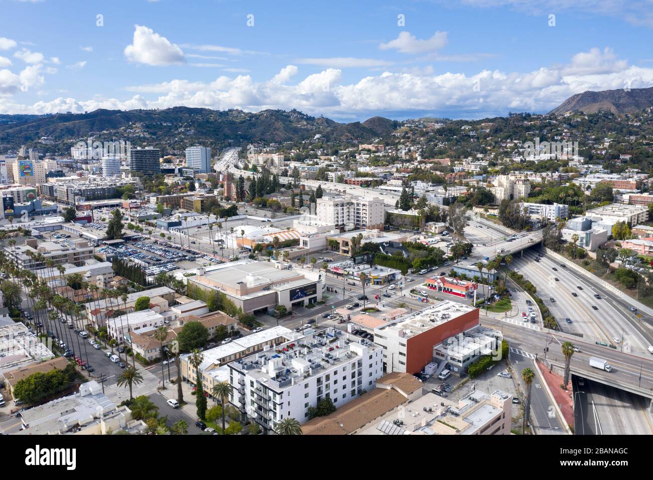 Aerial Views of Hollywood California Stock Photo - Alamy