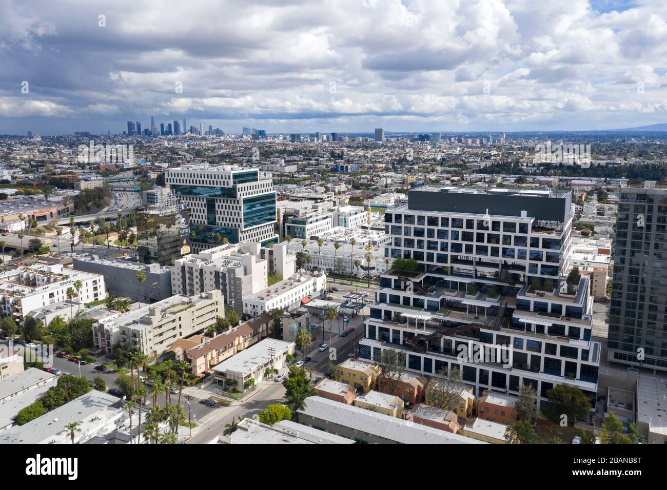 Aerial Views of Hollywood California Stock Photo - Alamy
