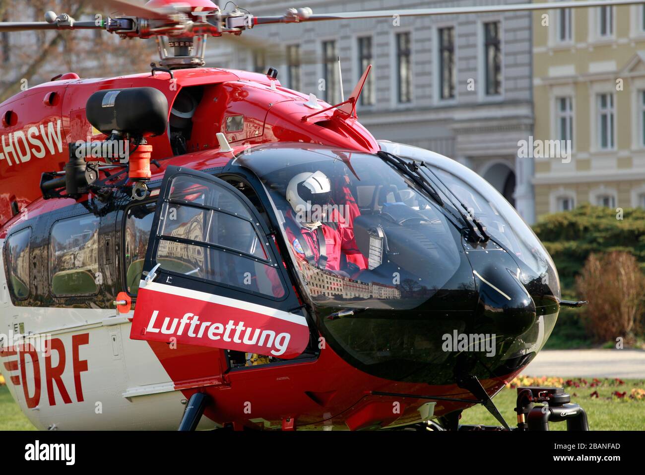 goerlitz GERMANY - march 28 2020: DRF Luftrettung (German Air Rescue) D ...