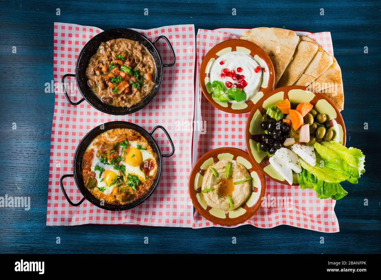 Turkish Breakfast with Sausage and Egg Stock Photo - Alamy