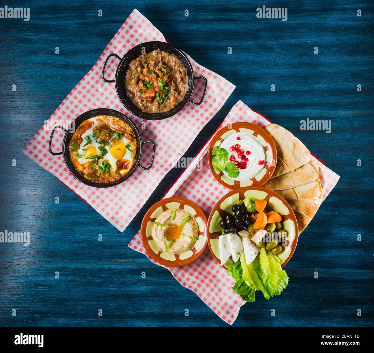 Turkish Breakfast with Sausage and Egg Stock Photo - Alamy