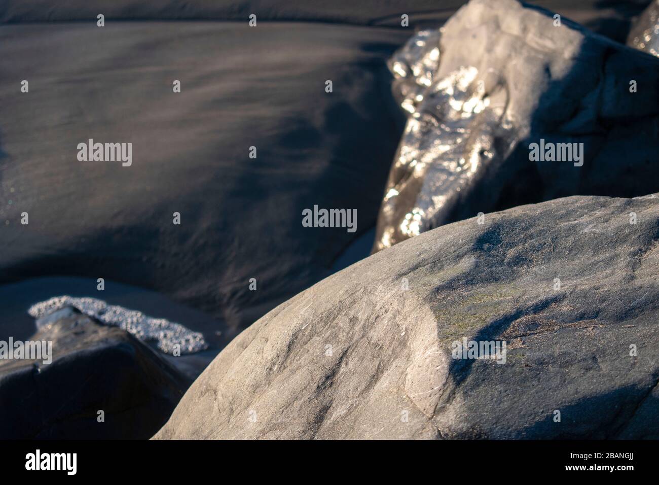 The rocks at Muir Beach in Marin County have interesting textures Stock ...