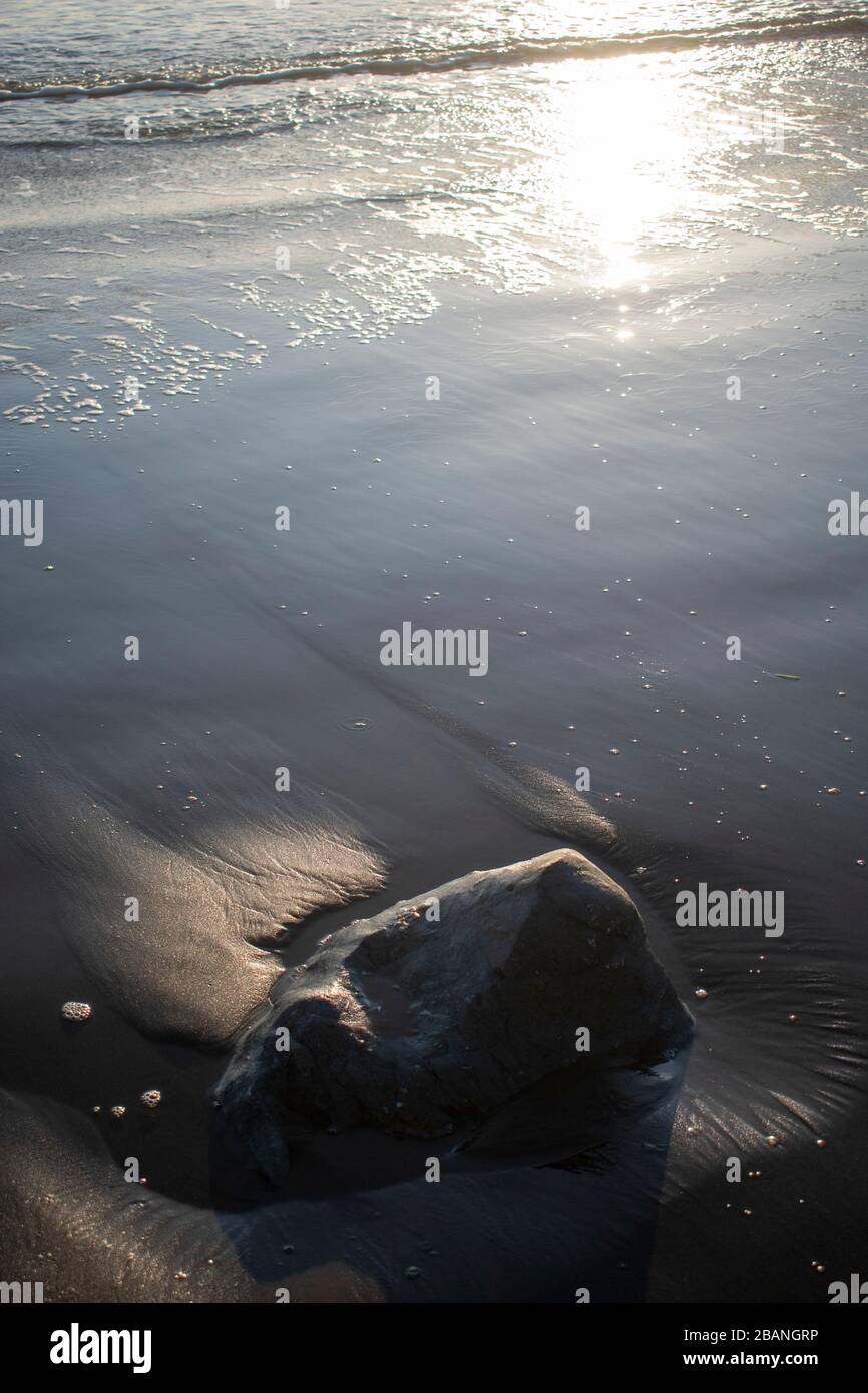 The rocks at Muir Beach in Marin County have interesting textures Stock ...