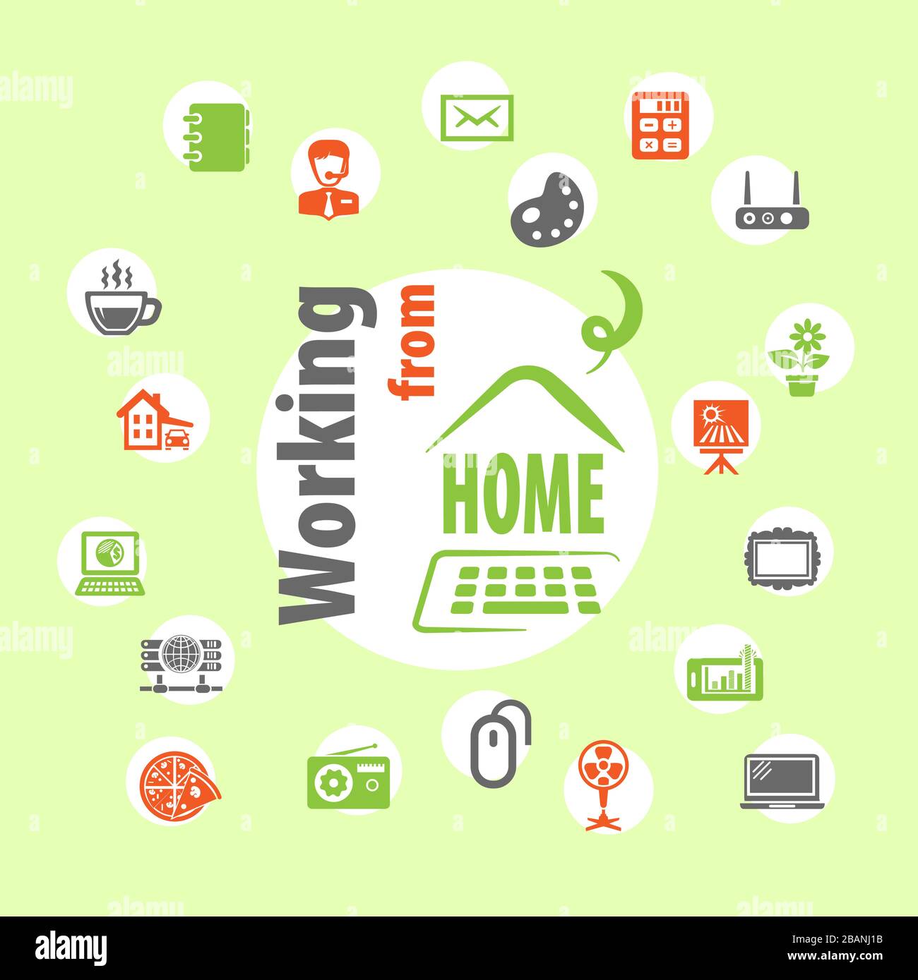 working from home icons Stock Vector Image & Art - Alamy