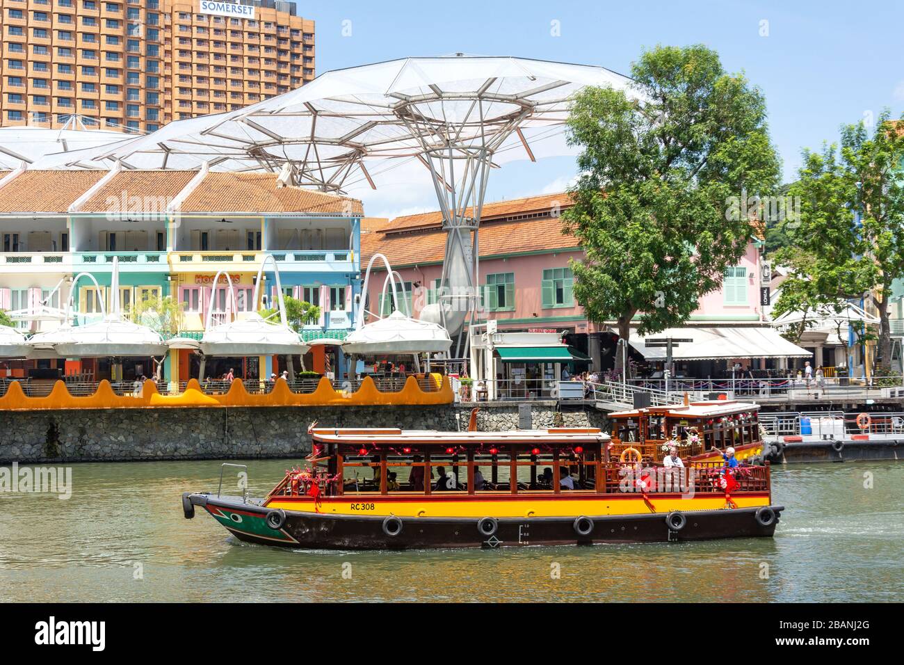 Clarke Quay across Singapore River, Civic District, Central Area ...