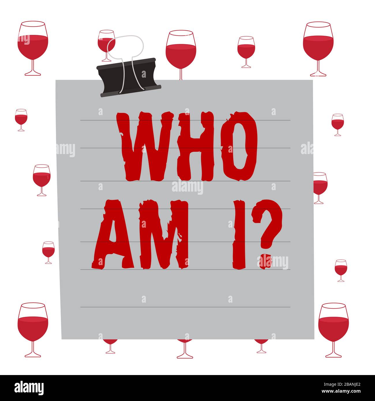 Text sign showing Who Am I Question. Business photo showcasing asking ...