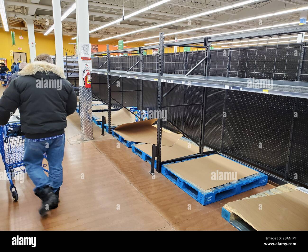 Empty grocery store shelves march 2020 hi-res stock photography and ...