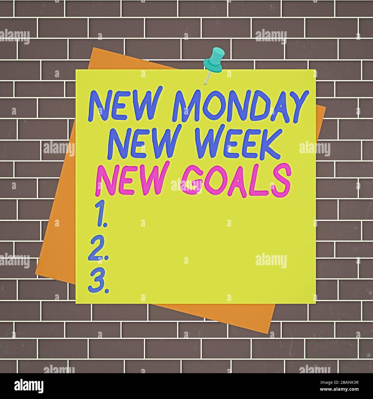 Text sign showing New Monday New Week New Goals. Business photo ...