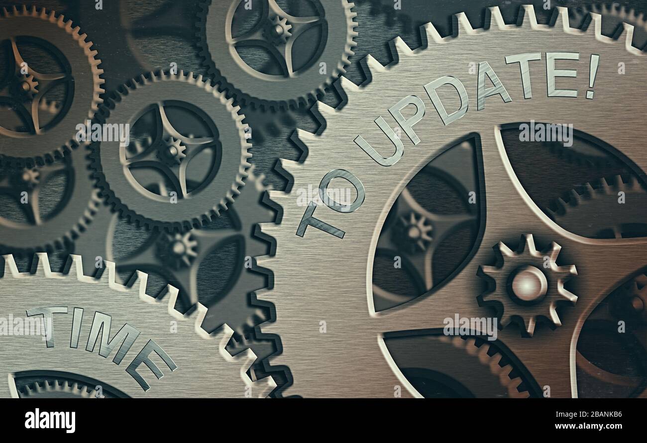 Writing note showing Time To Update. Business concept for this right ...