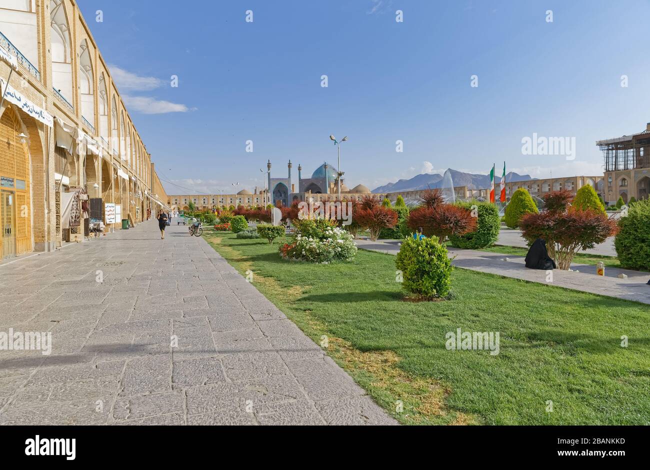 View at Shah mosque at Isfahan Imam Square Stock Photo - Alamy