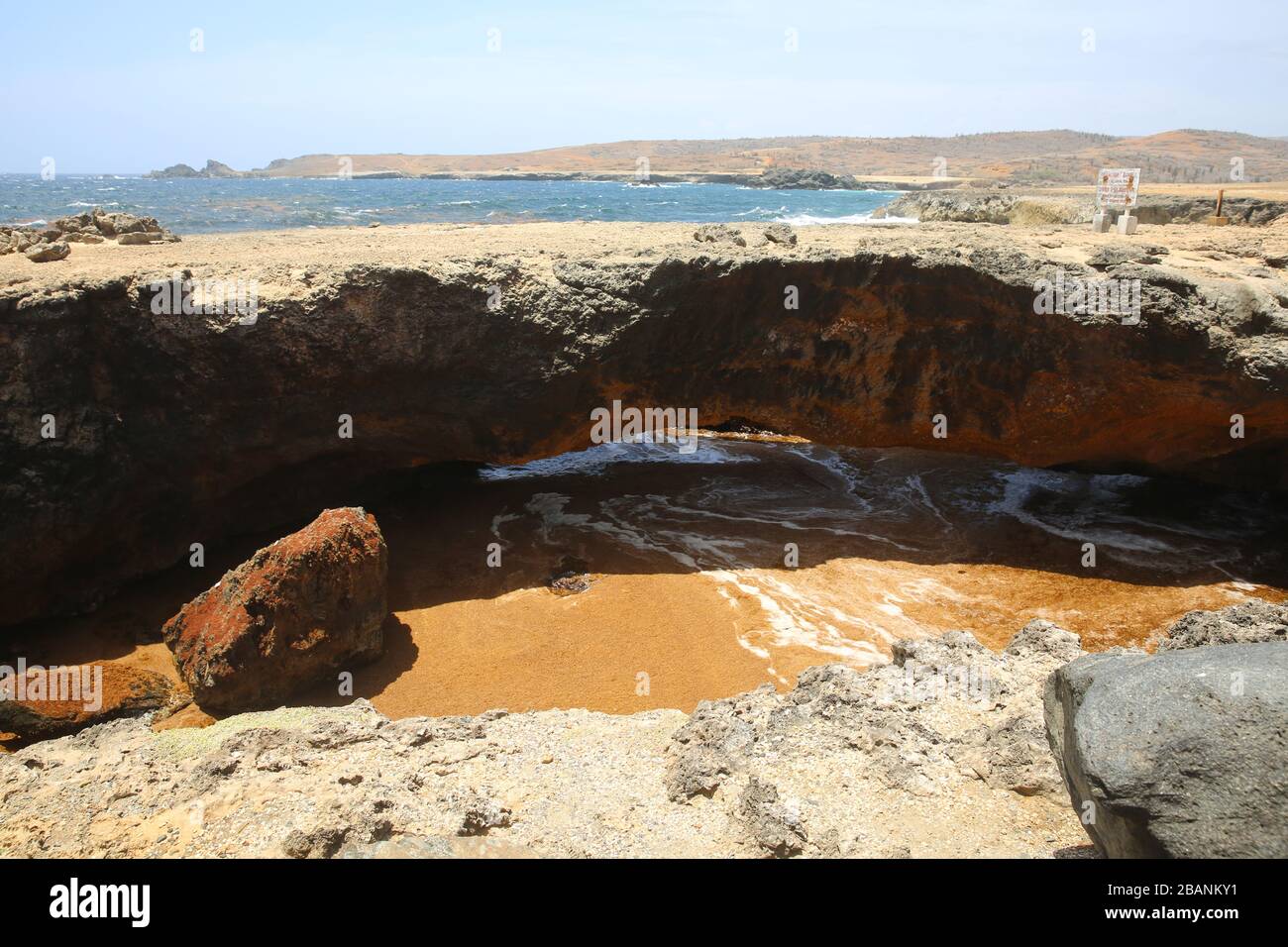 Natural Bridge in Aruba Stock Photo - Alamy