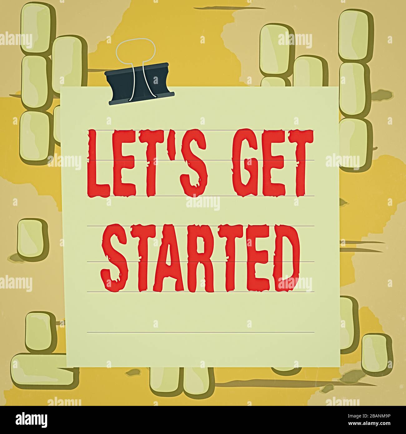 Word writing text Lets Is Get Started. Business photo showcasing to ...