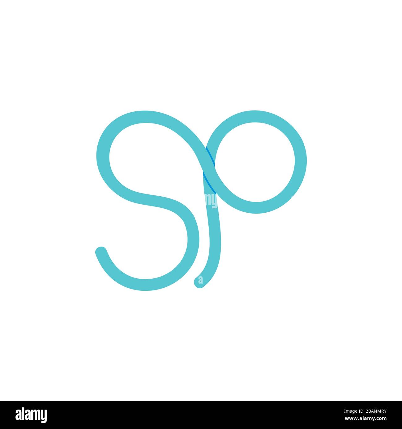 letter sp loop geometric logo vector Stock Vector Image & Art - Alamy