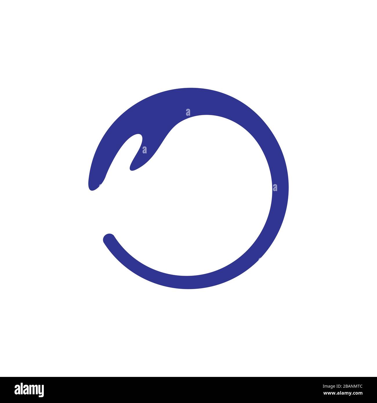 circle lay hand arrow rotate logo vector Stock Vector Image & Art - Alamy